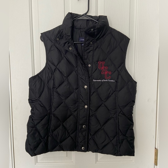 Lands' End | Jackets & Coats | Womens Lands End Black Puffer Vest Usc ...